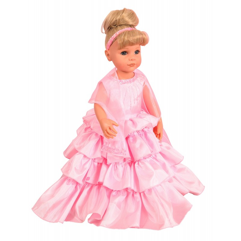 dolls clothes evening dress gown prom bridesmaid pary pink 18 inch dolls